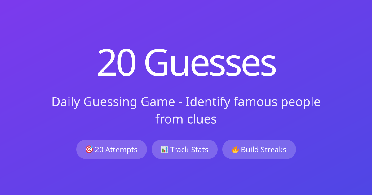 20 Guesses - Daily Guessing Game